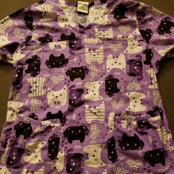 Tops | Cat Scrub Top | Poshmark